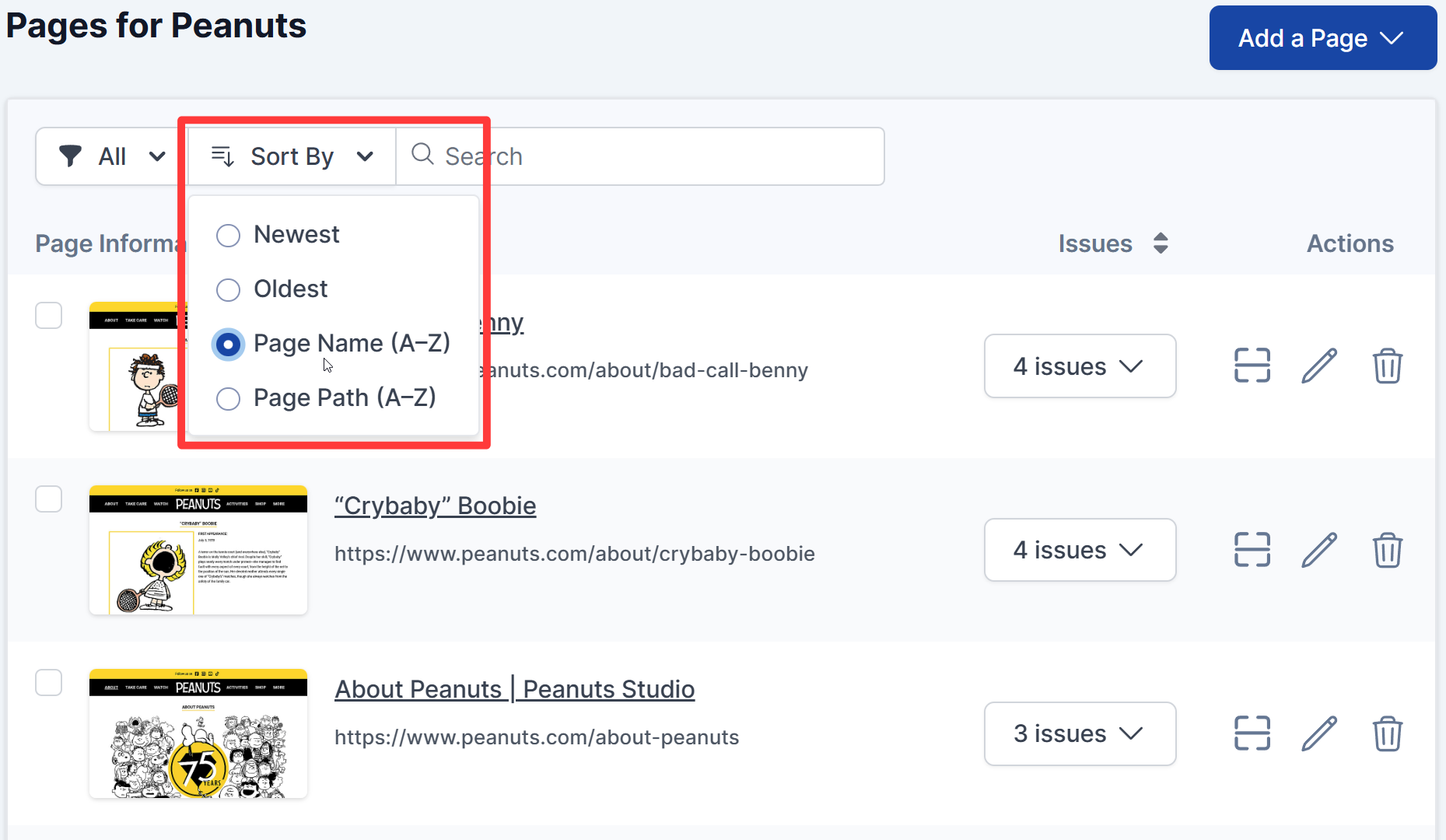 Adding Pages to a Site - AAArdvark